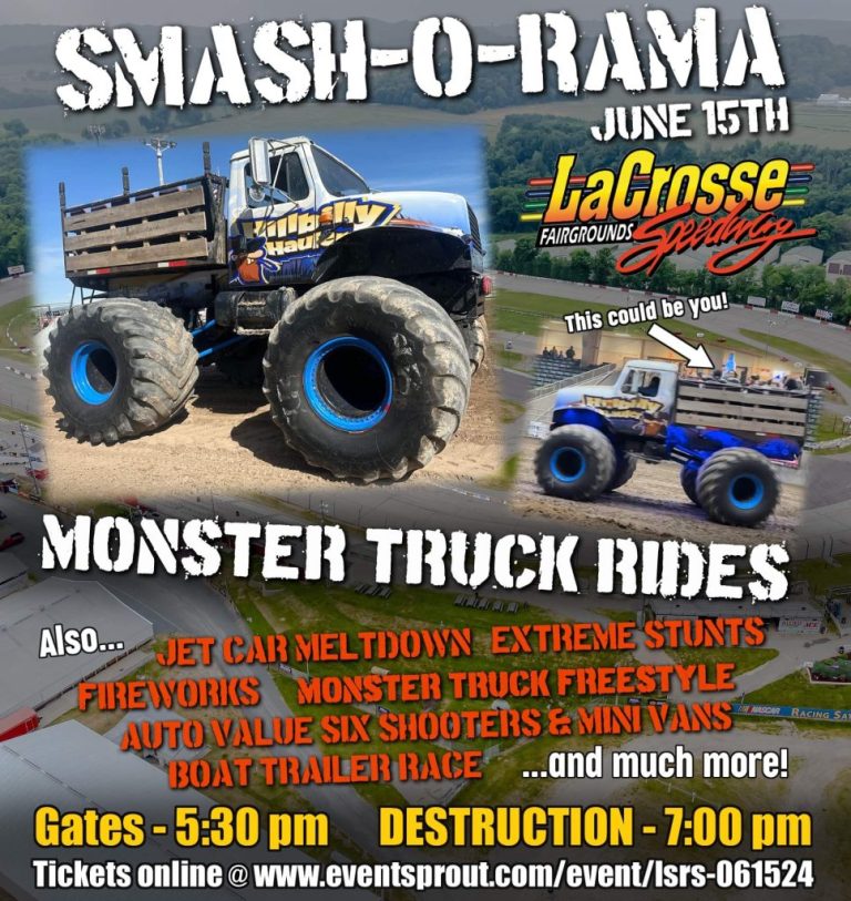 MONSTER TRUCK RIDES ADDED TO SMASH-O-RAMA THIS SATURDAY NIGHT, JUNE ...