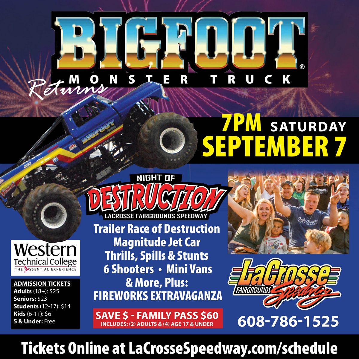 BIGFOOT RETURNS FOR WESTERN TECHNICAL COLLEGE NIGHT OF DESTRUCTION ON ...